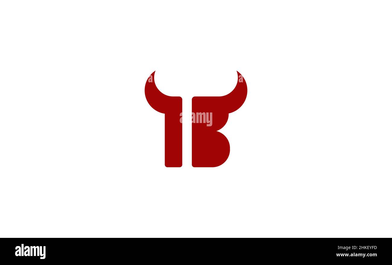 Letter B Bull Logo Design Vector Illustration Stock Photo - Alamy