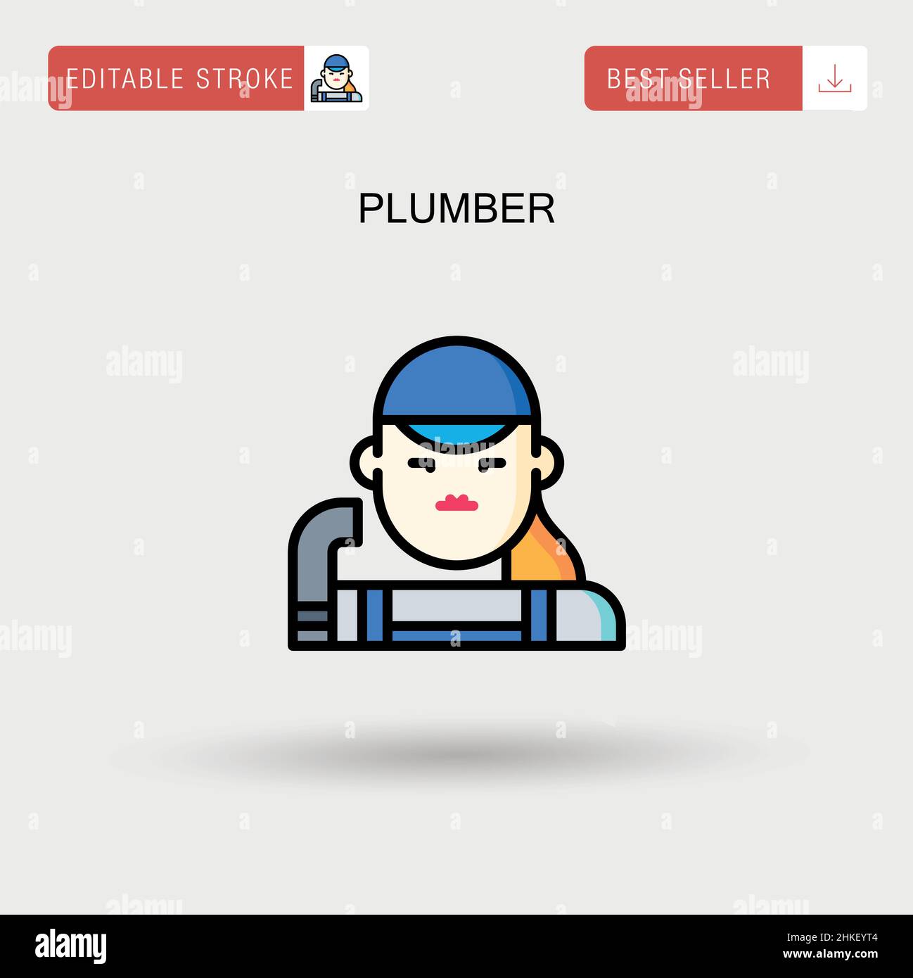Plumber Simple vector icon Stock Vector Image & Art - Alamy