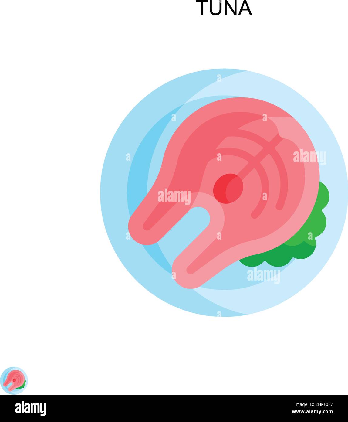 Tuna Simple vector icon. Illustration symbol design template for web ...