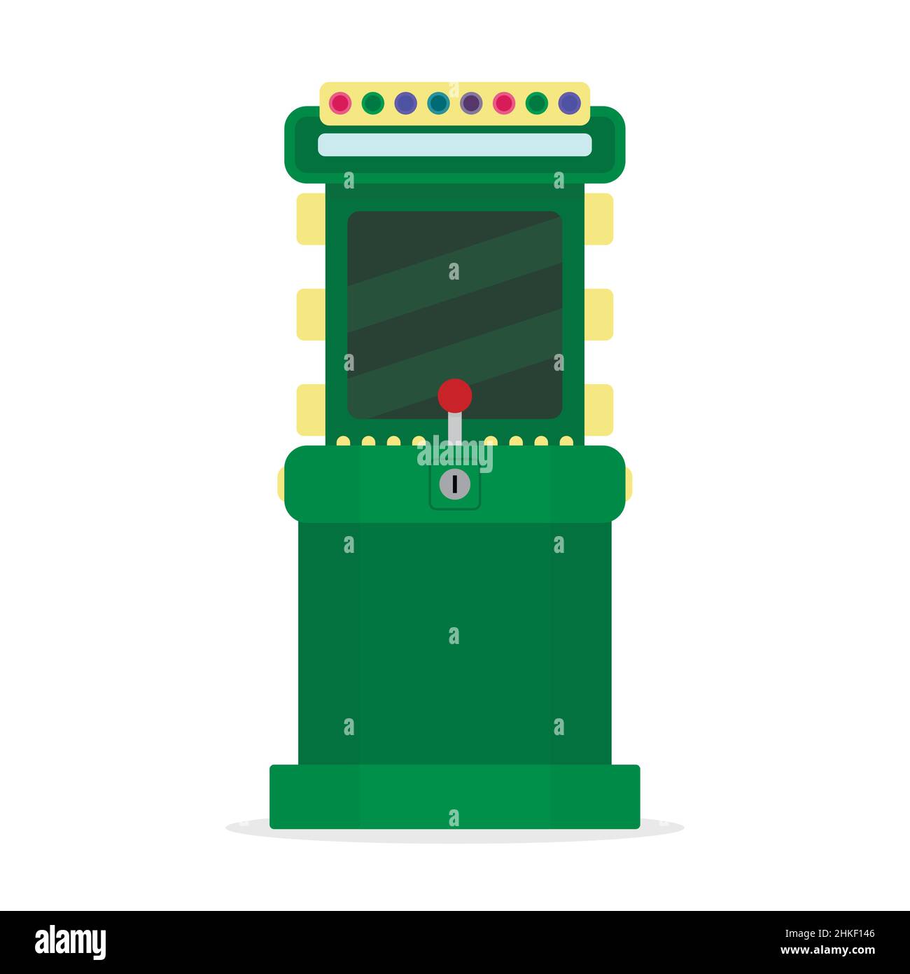 Gaming arcade machine for street park amusement, game console vector ...