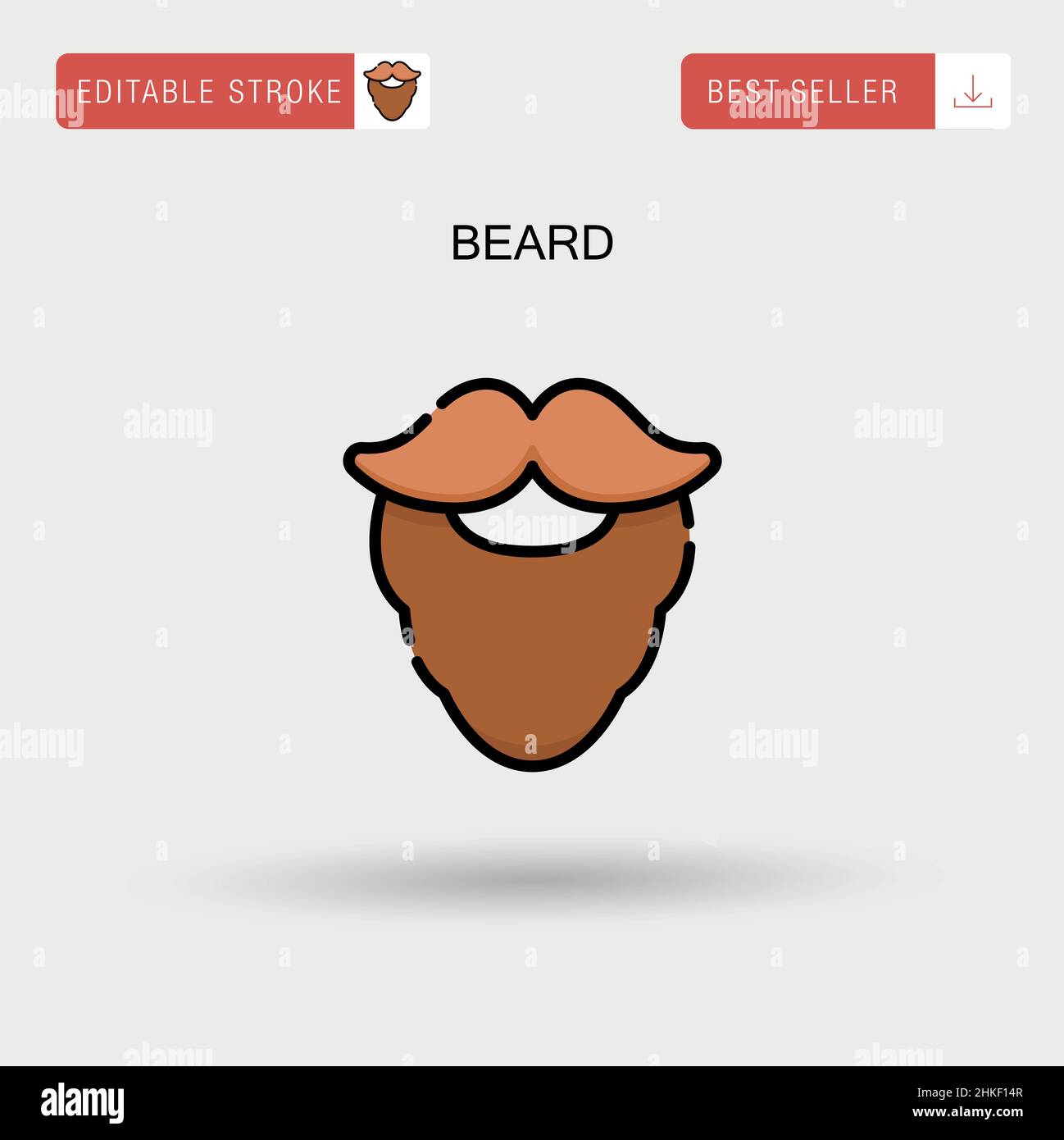 Beard Simple vector icon Stock Vector Image & Art - Alamy