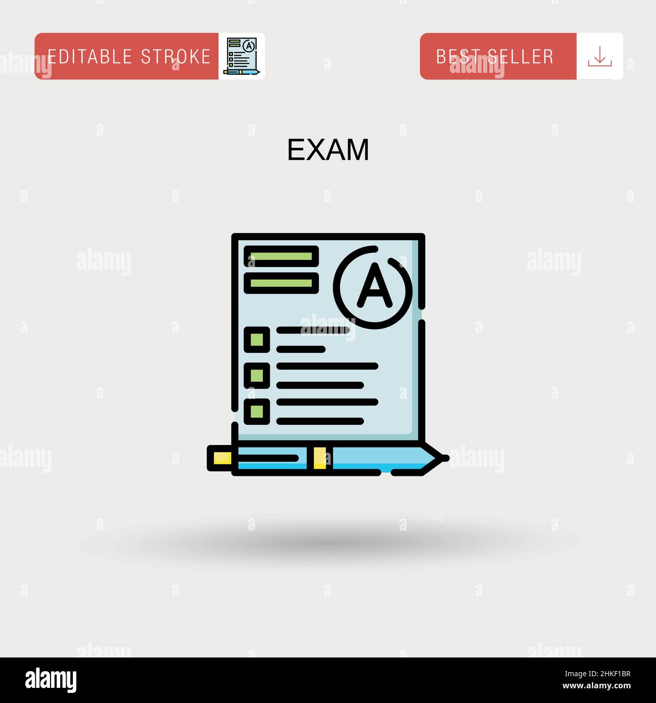Exam Simple vector icon Stock Vector Image & Art - Alamy