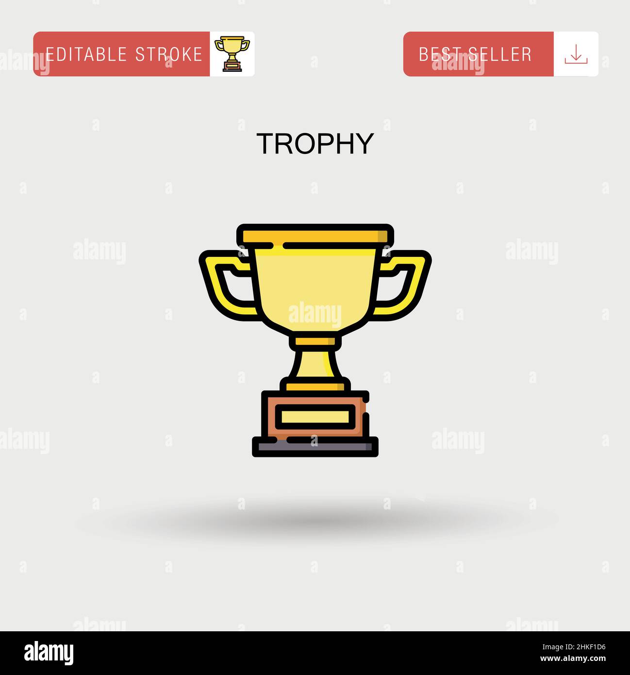 Trophy Simple vector icon Stock Vector Image & Art - Alamy
