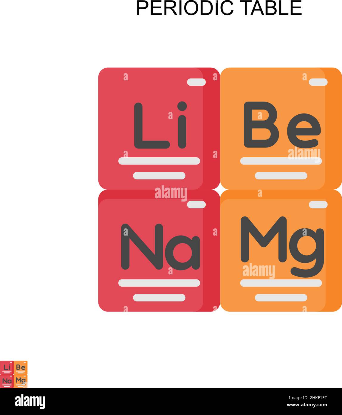 Periodic table Simple vector icon. Illustration symbol design template ...