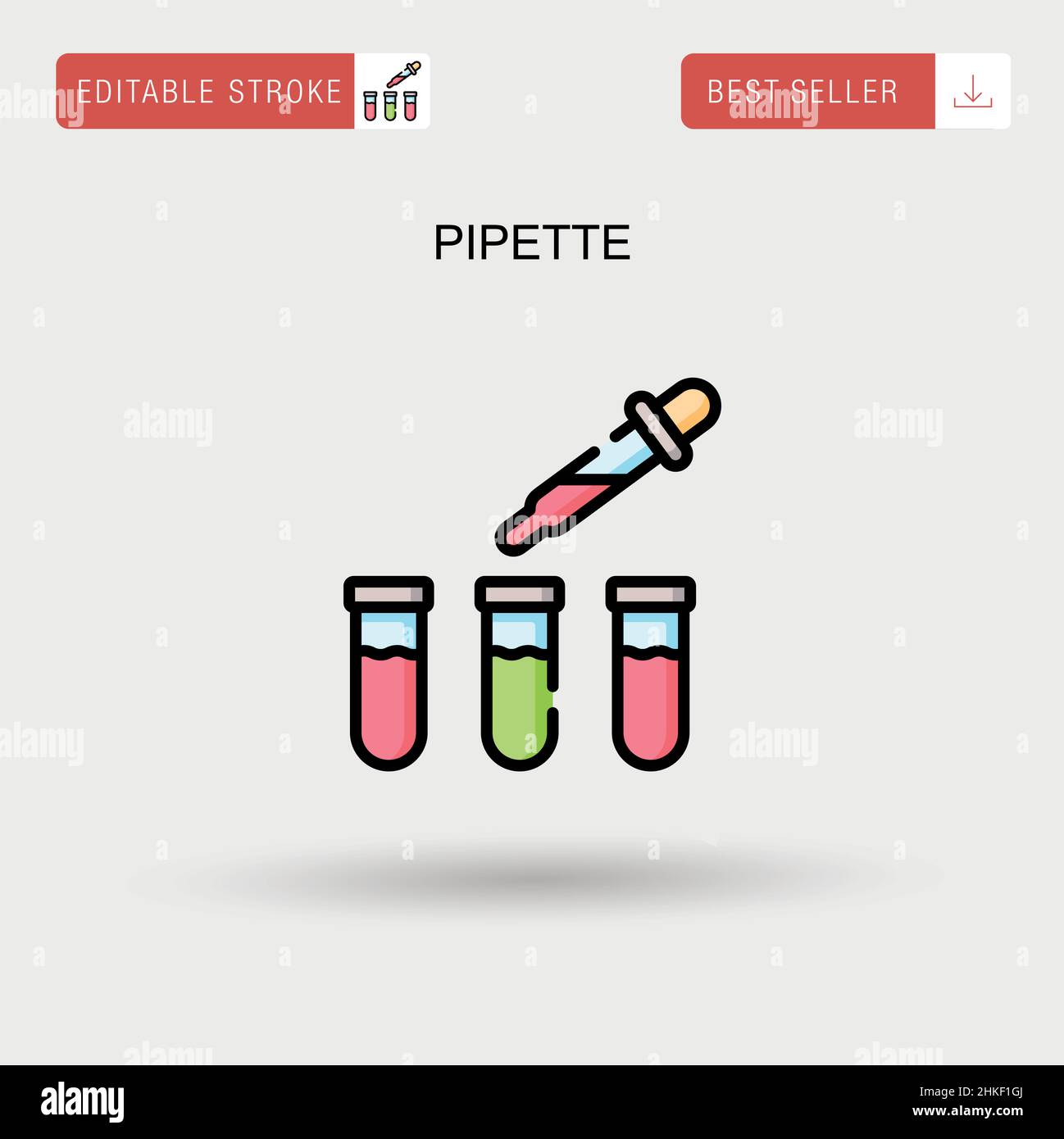 Pipette Simple vector icon Stock Vector Image & Art - Alamy