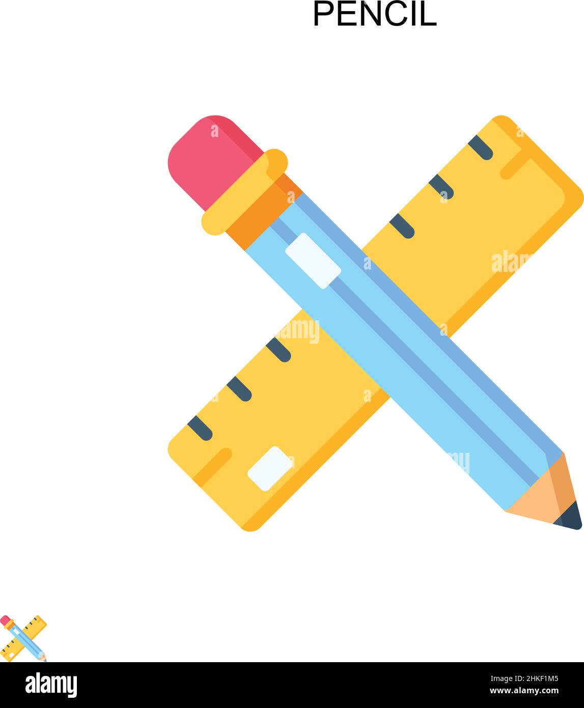 Pencil Simple vector icon. Illustration symbol design template for web ...