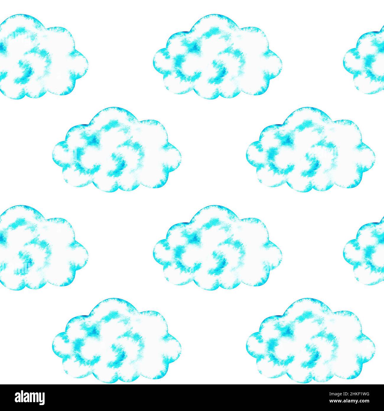 Seamless cloud pattern. St. Patrick's Day. Watercolor illustration ...