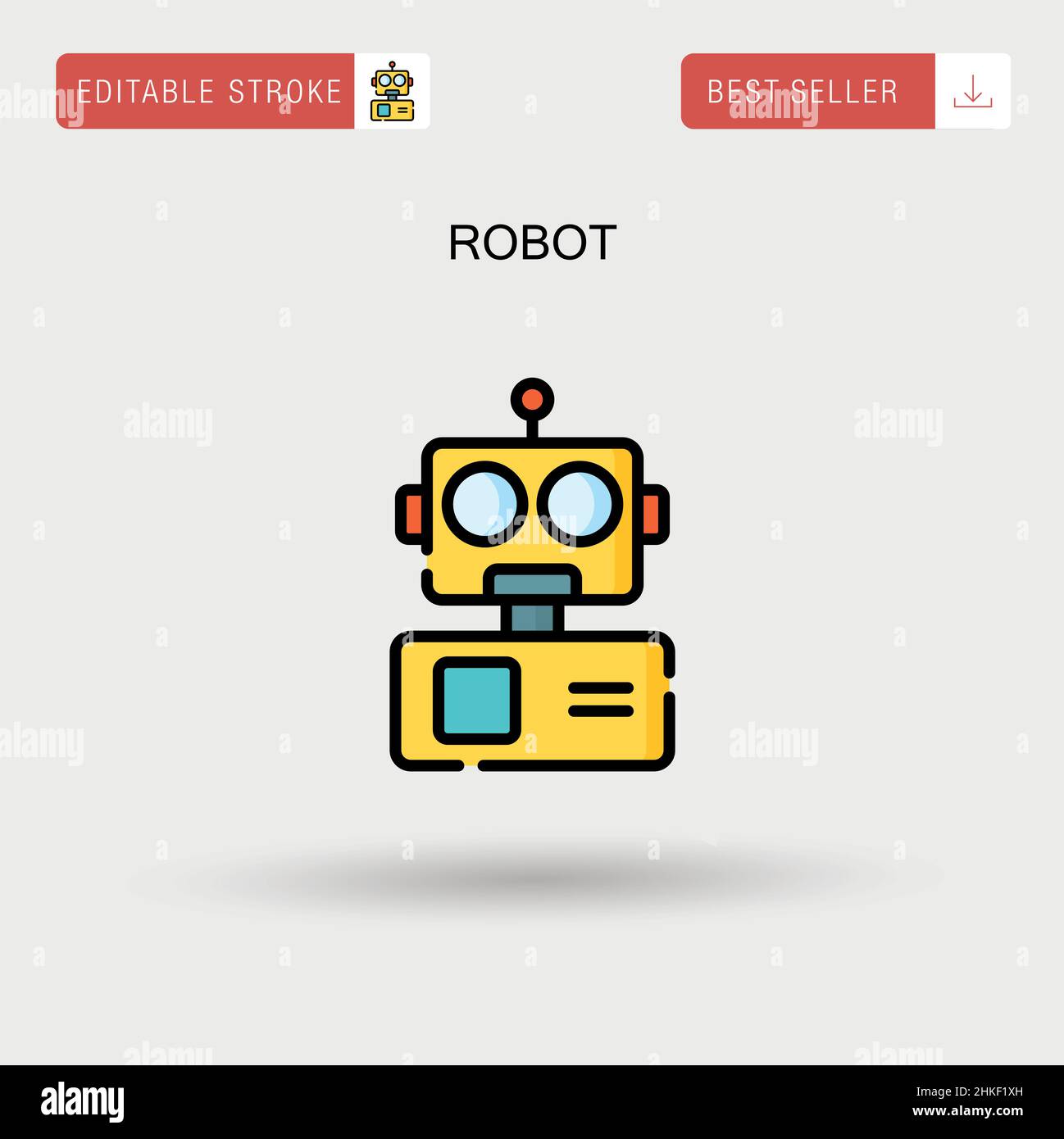 Robot Simple vector icon Stock Vector Image & Art - Alamy