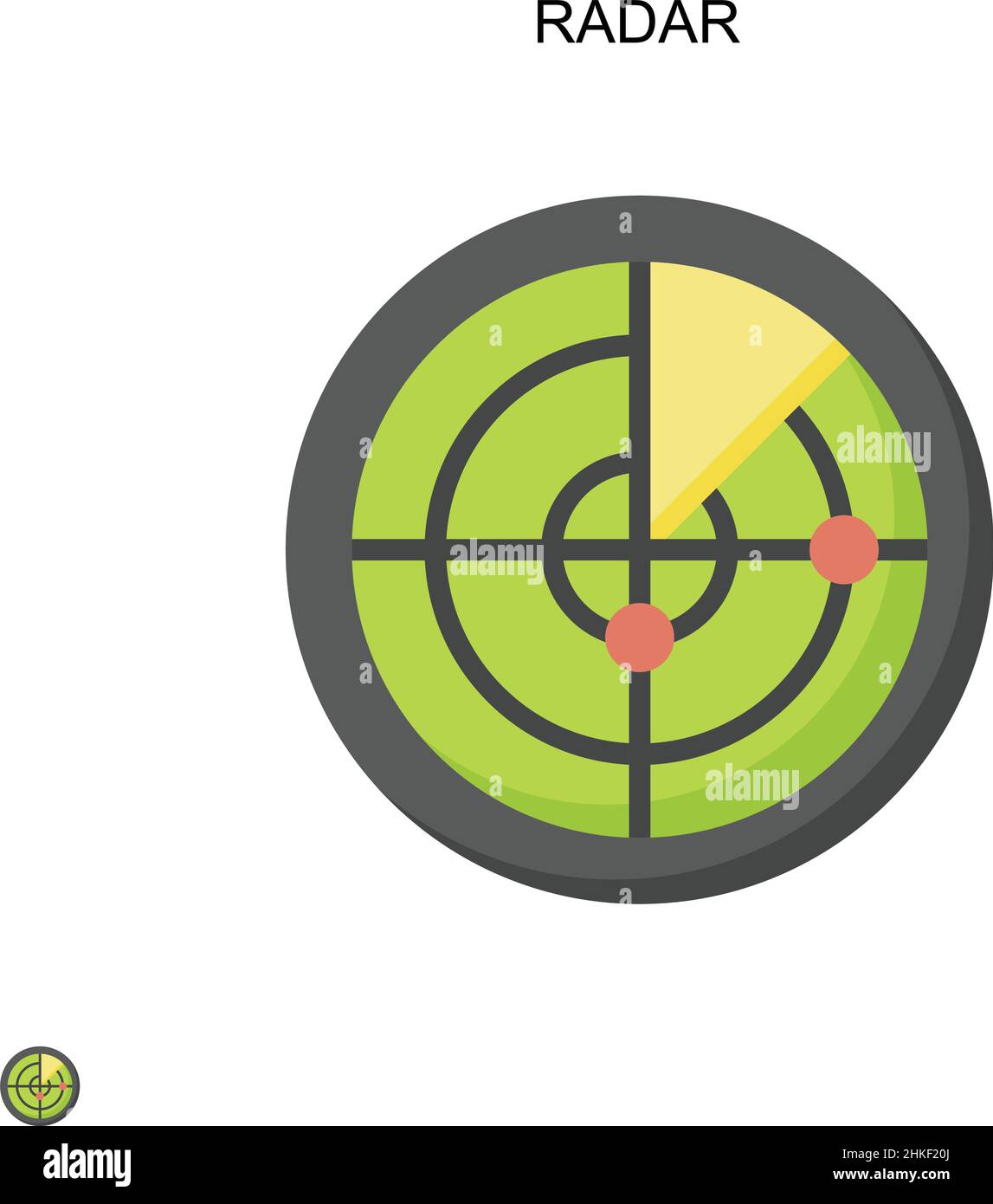 Radar Simple vector icon. Illustration symbol design template for web ...