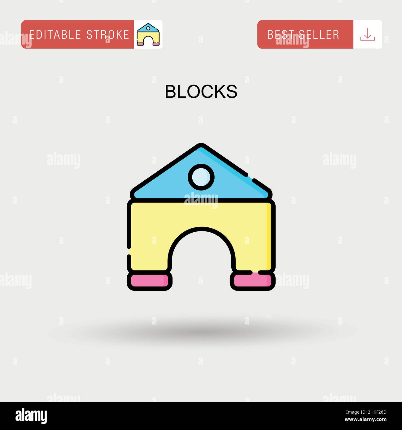 Chain of blocks Stock Vector Images - Alamy