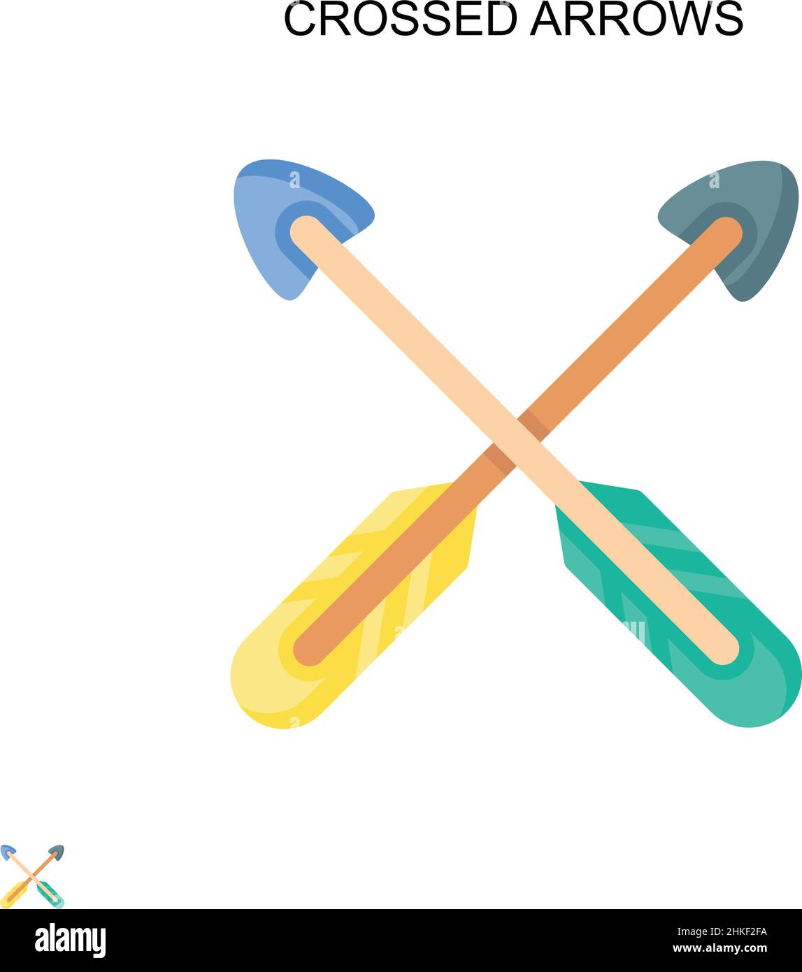 Crossed arrows Simple vector icon. Illustration symbol design template ...