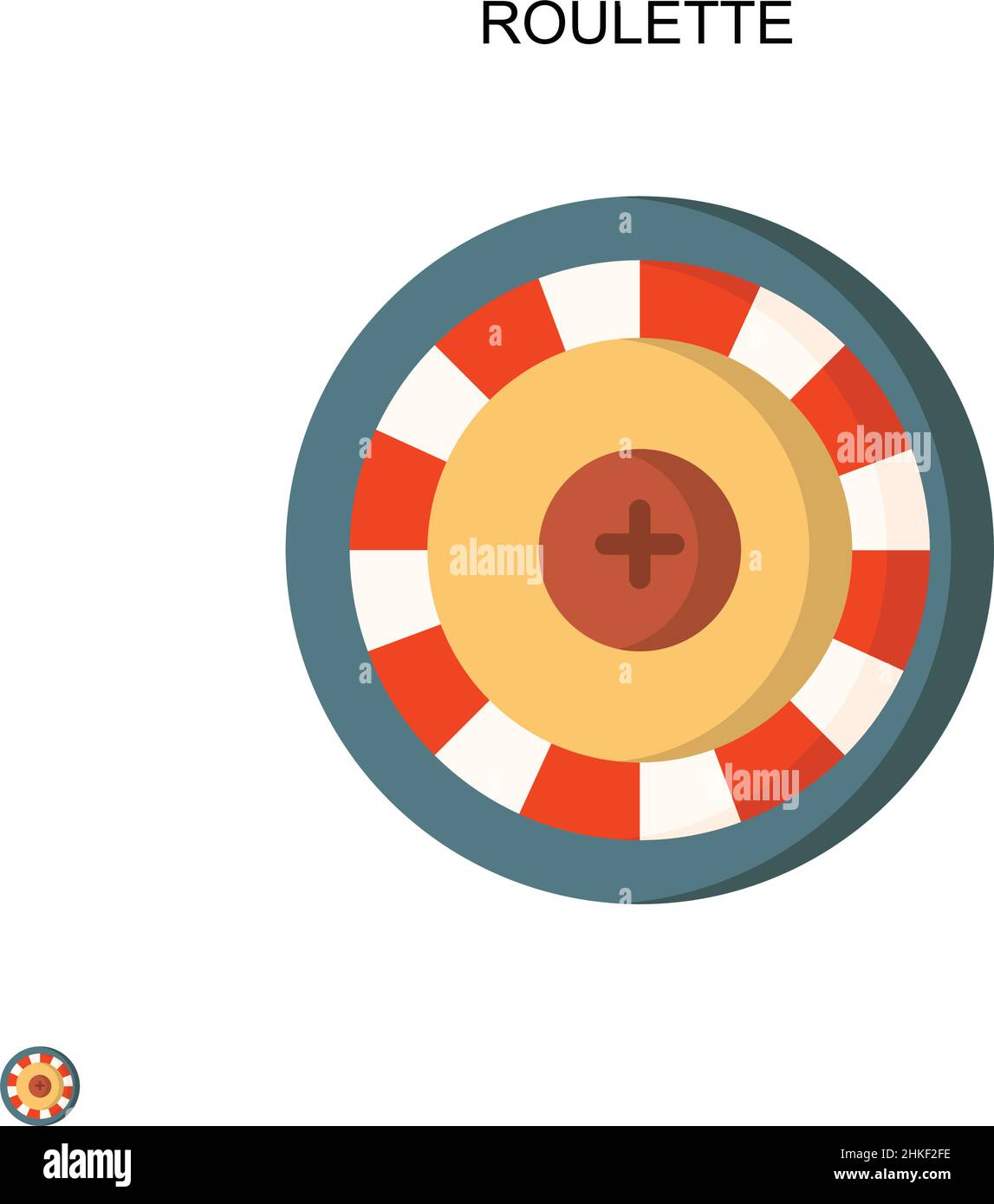 Roulette Simple vector icon. Illustration symbol design template for ...