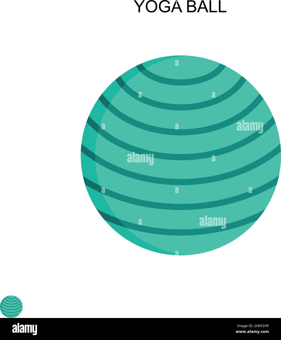 Yoga ball Simple vector icon. Illustration symbol design template for ...