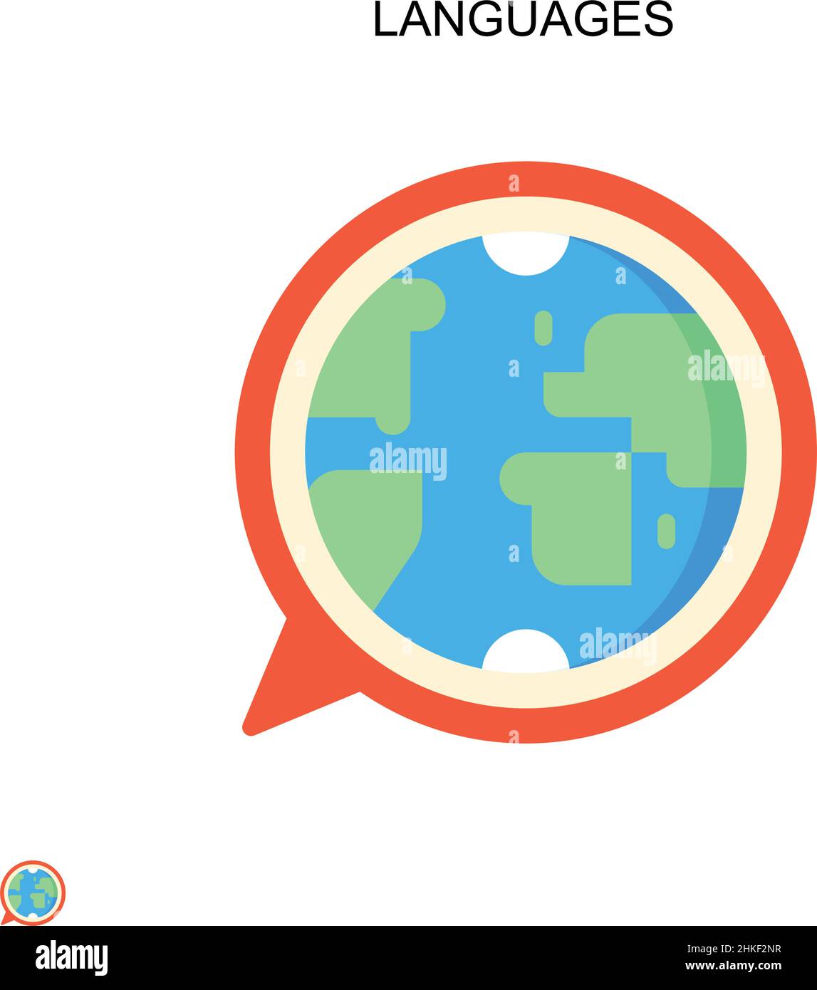 Languages Simple vector icon. Illustration symbol design template for ...