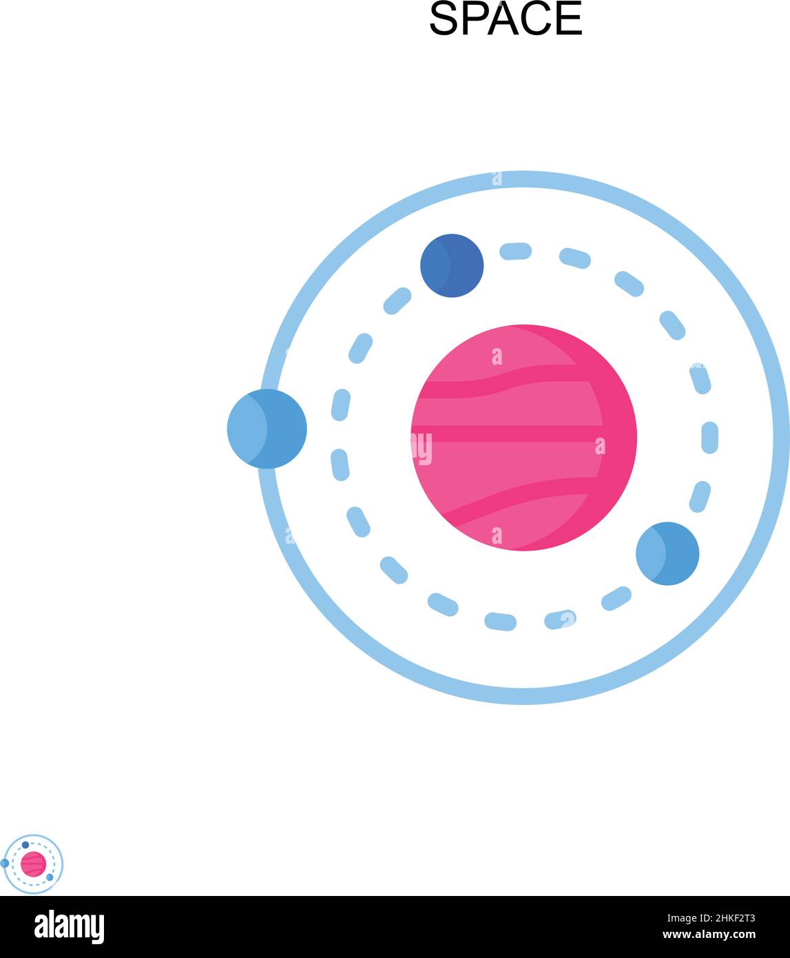 Space Simple vector icon. Illustration symbol design template for web ...