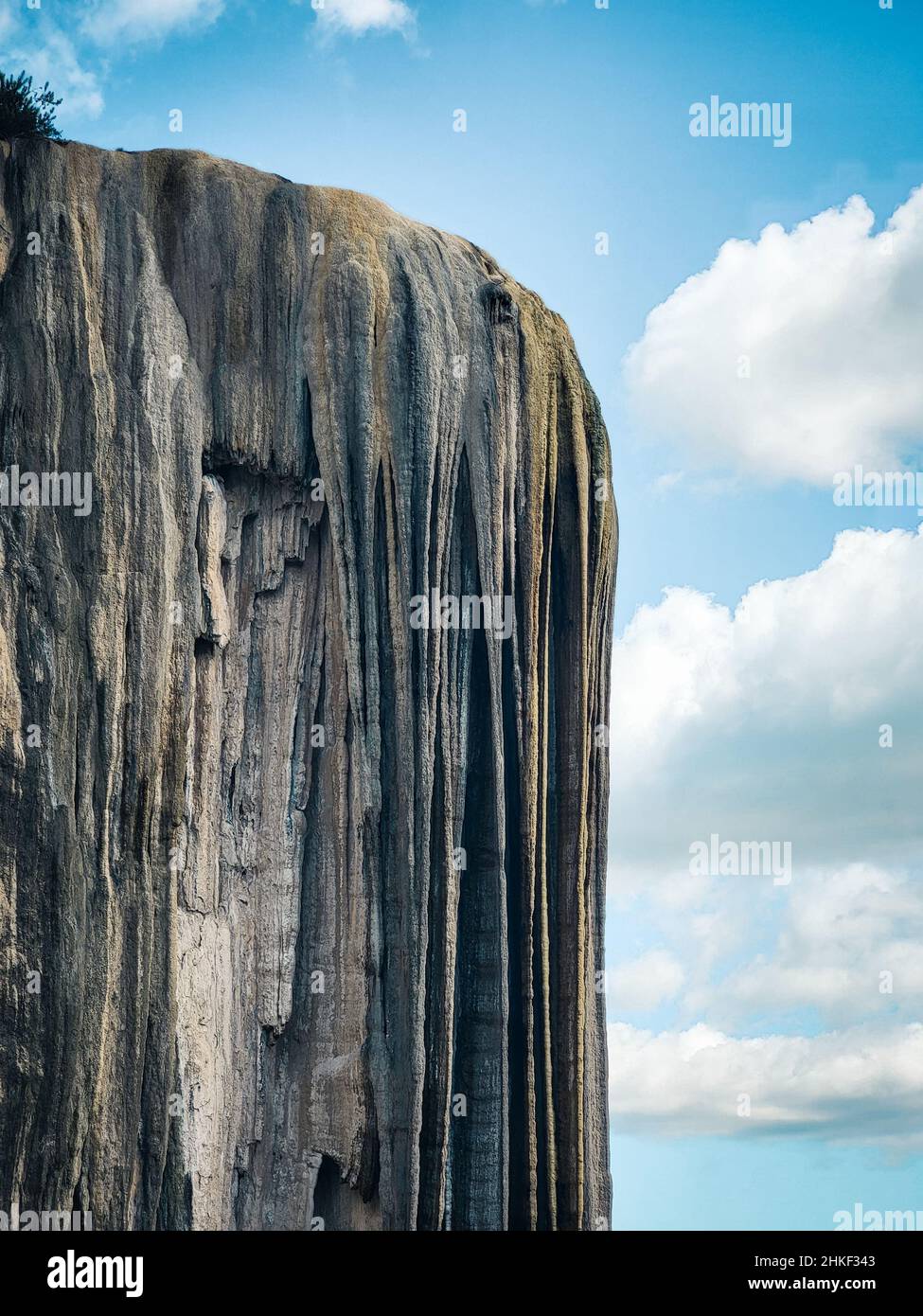 Beautiful shot of a natural springs "Hierve El Agua" with calcified ...