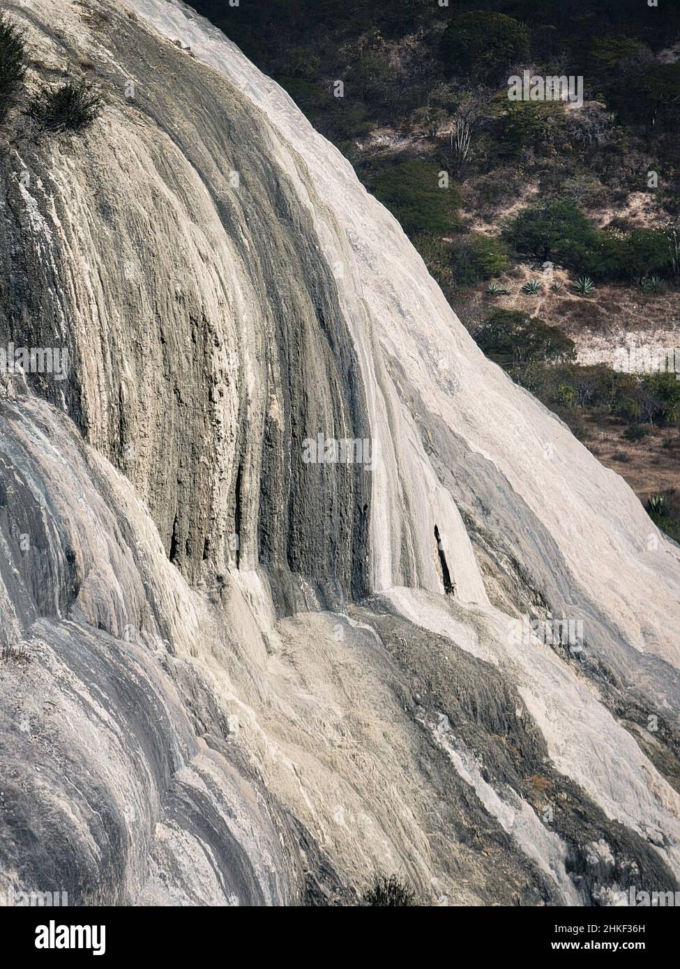 Beautiful shot of a natural springs "Hierve El Agua" with calcified ...