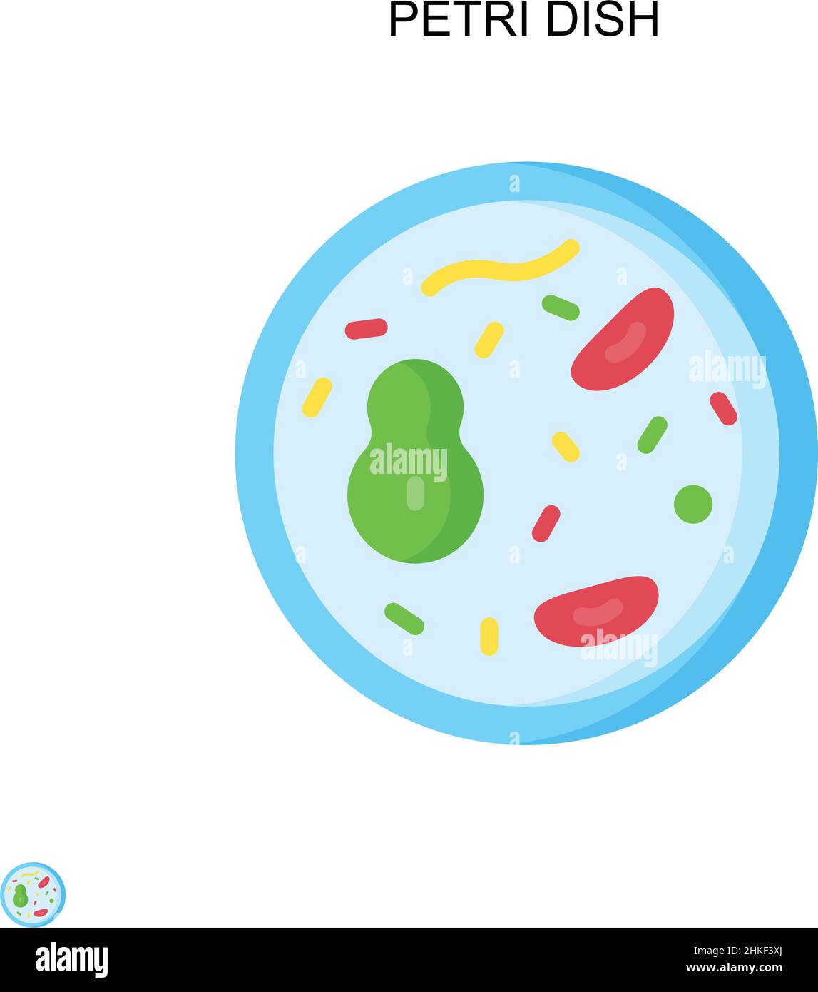 Petri dish Simple vector icon. Illustration symbol design template for ...