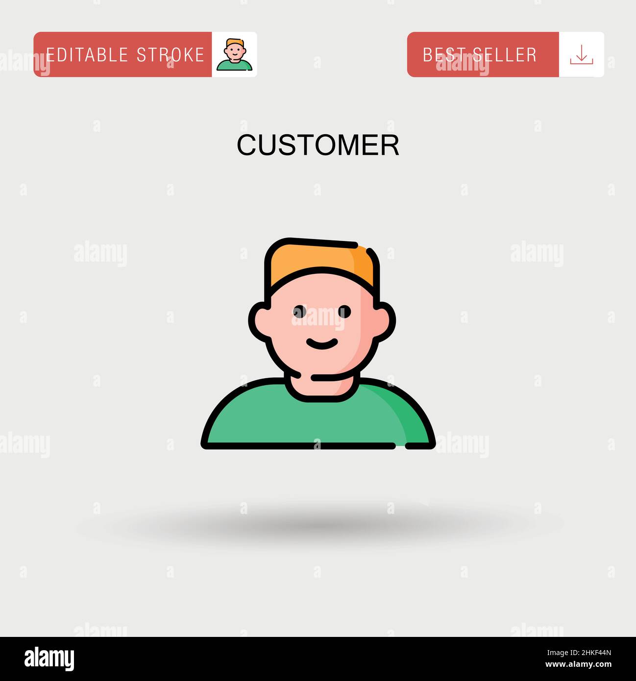 Customer Simple vector icon Stock Vector Image & Art - Alamy