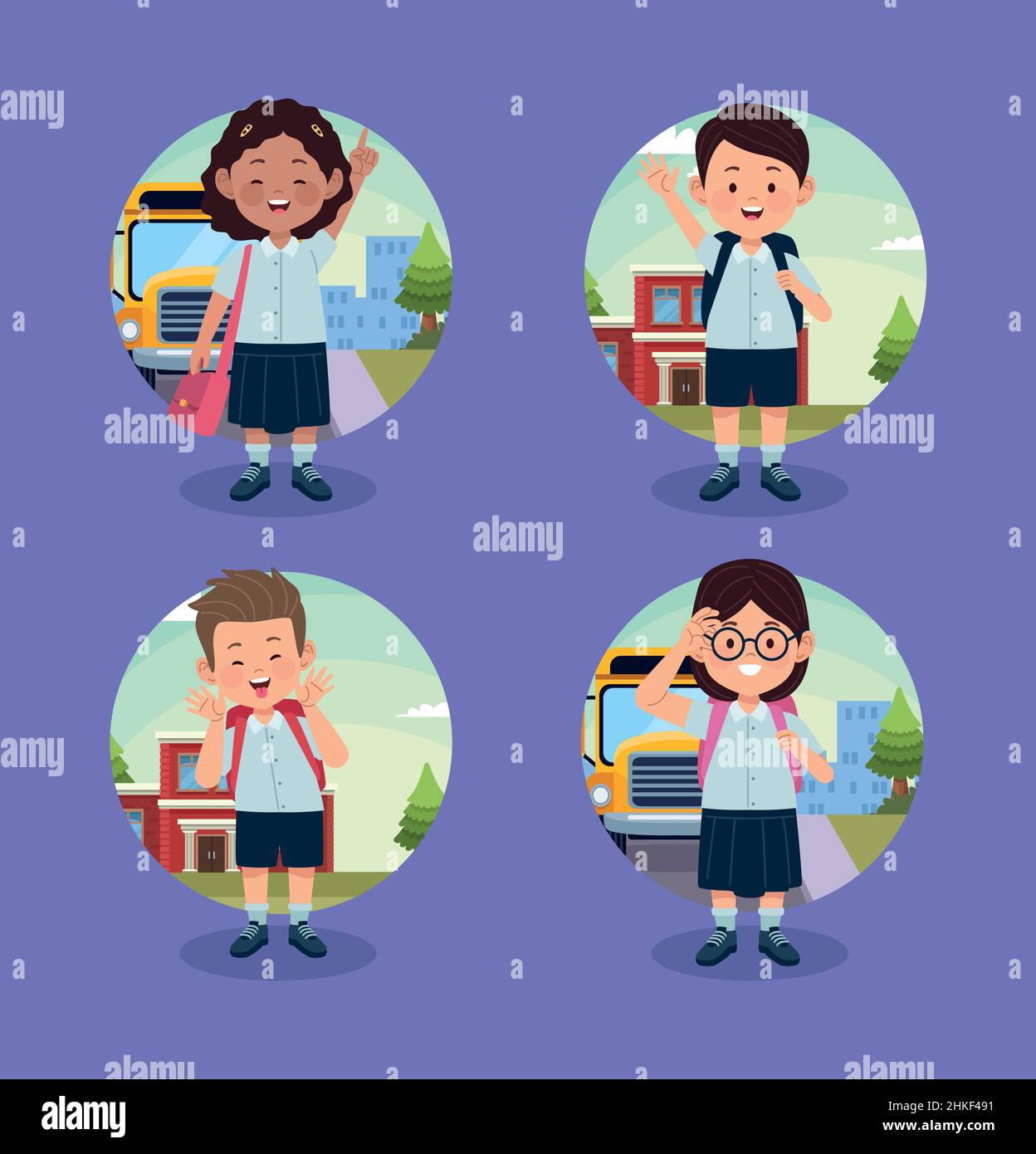 four students group characters Stock Vector Image & Art - Alamy