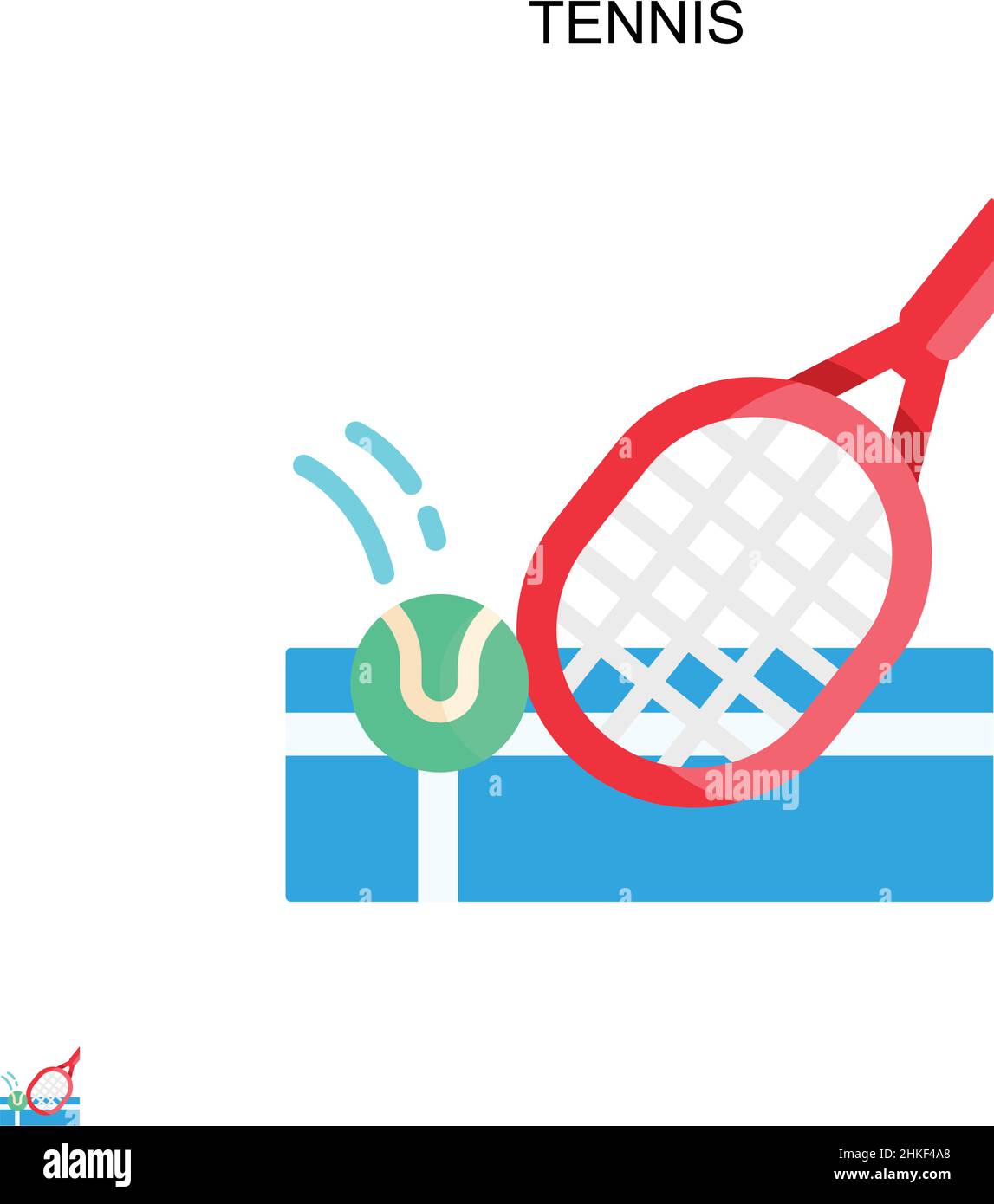 Tennis Simple vector icon. Illustration symbol design template for web ...