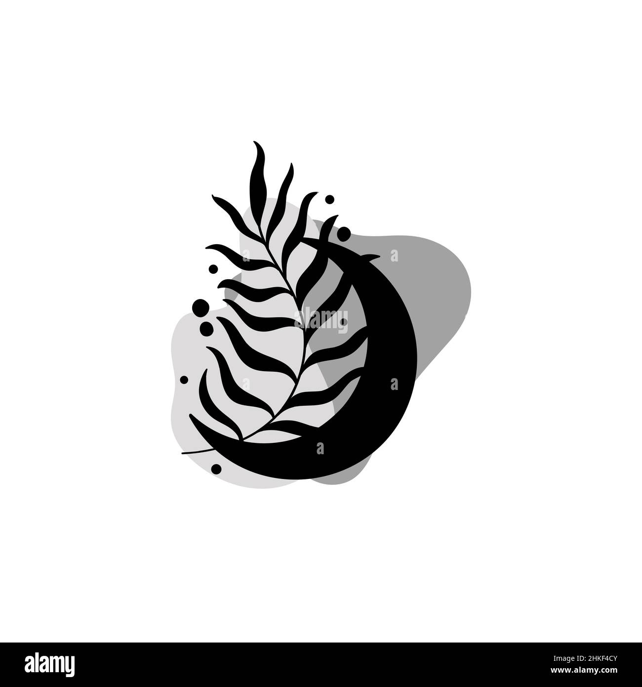 Moon authentic sign.Astrology boho witch symbol amulet.Sacred mystic ...