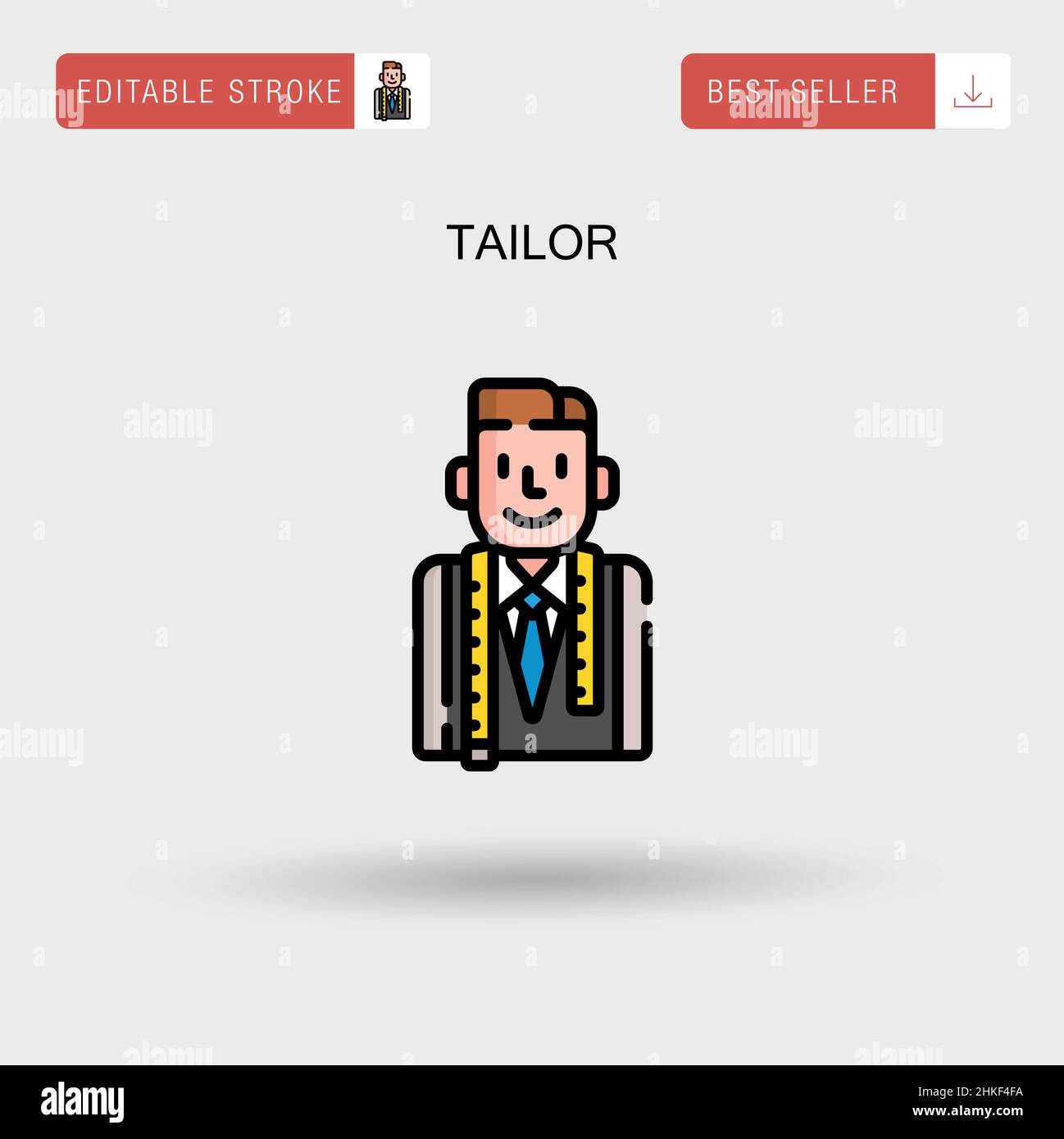 Tailor icon Stock Vector Images - Alamy