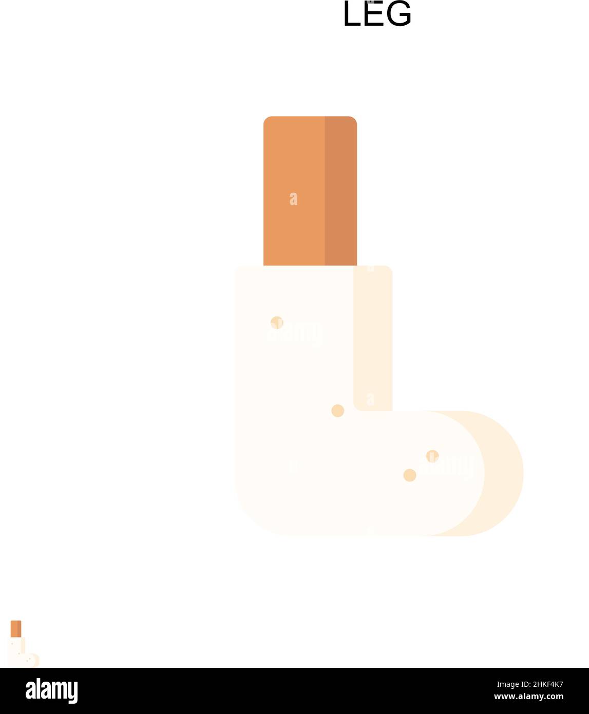 Leg Simple vector icon. Illustration symbol design template for web ...