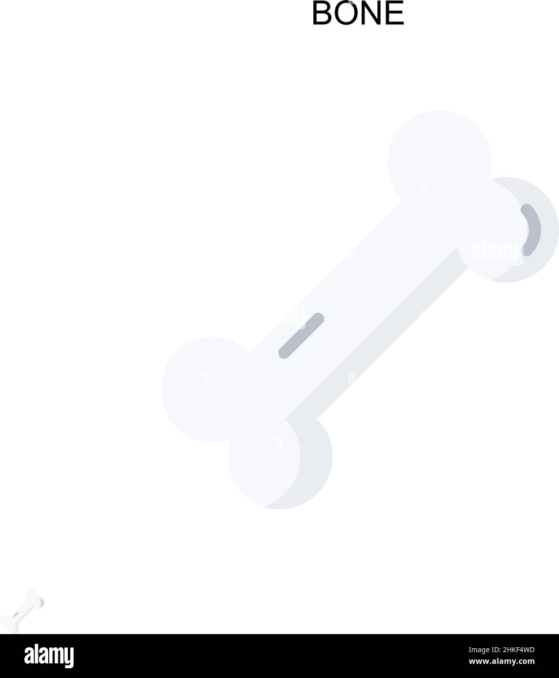Bone Simple vector icon. Illustration symbol design template for web ...