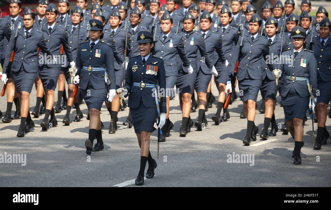 February 4, 2022, colombo, western, Sri Lanka: Air force personnel ...