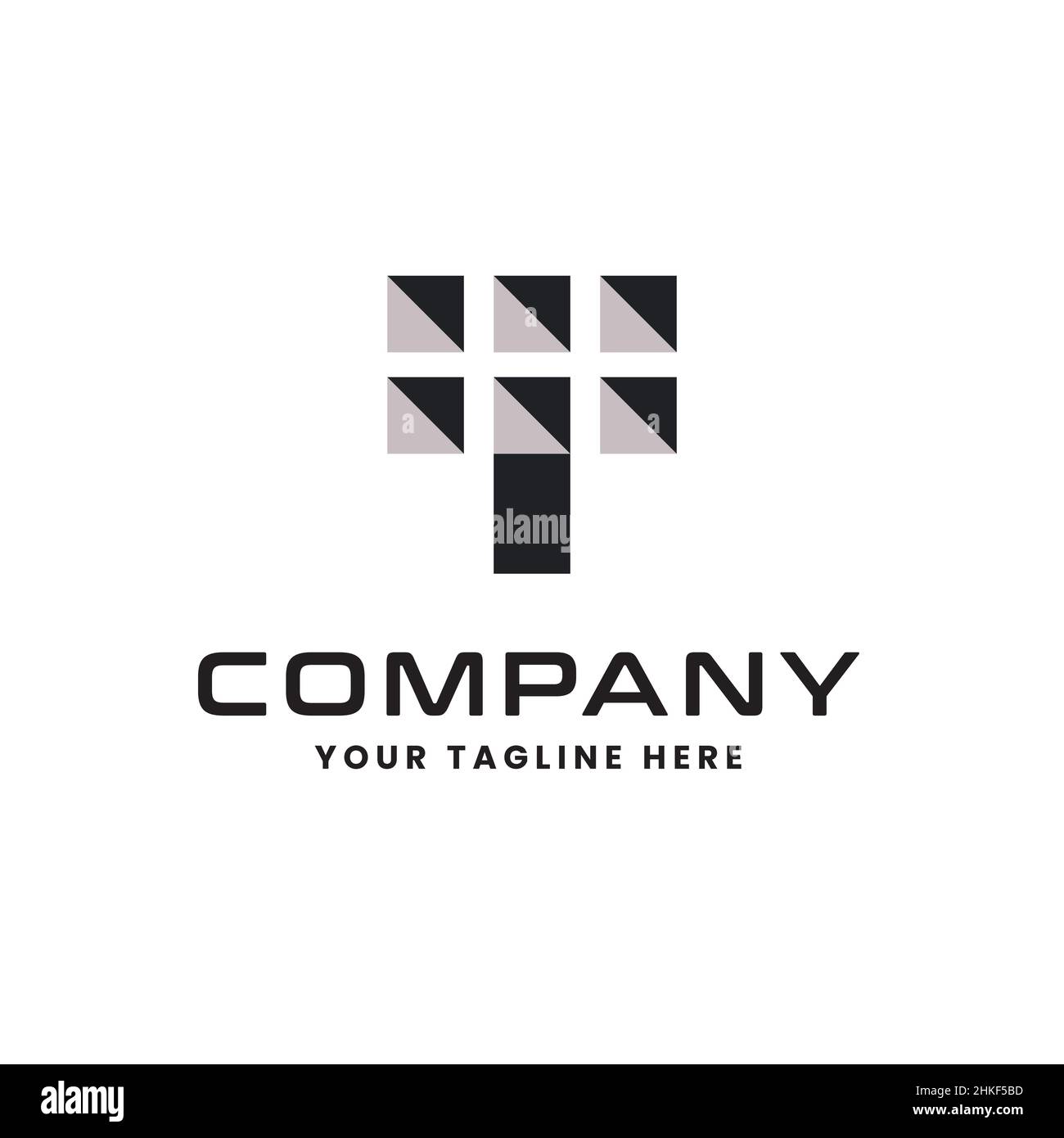 Abstract letter T logo. block wall tile floor,Cube box sign symbol ...