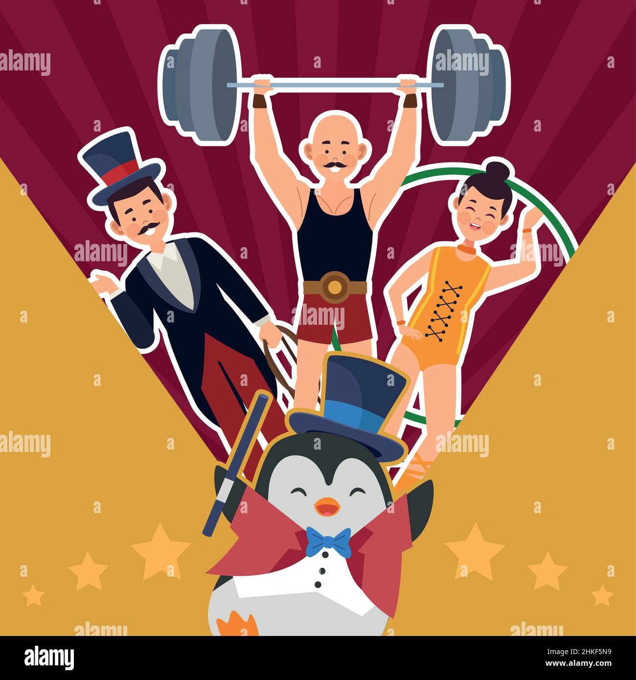 circus penguin and artists Stock Vector Image & Art - Alamy