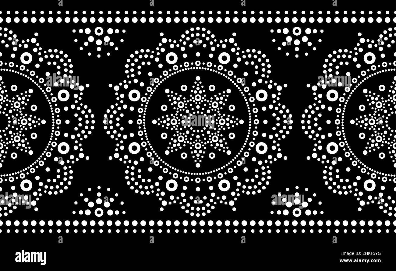 Aboriginal dot art vector seamless pattern, traditional indigenous ...