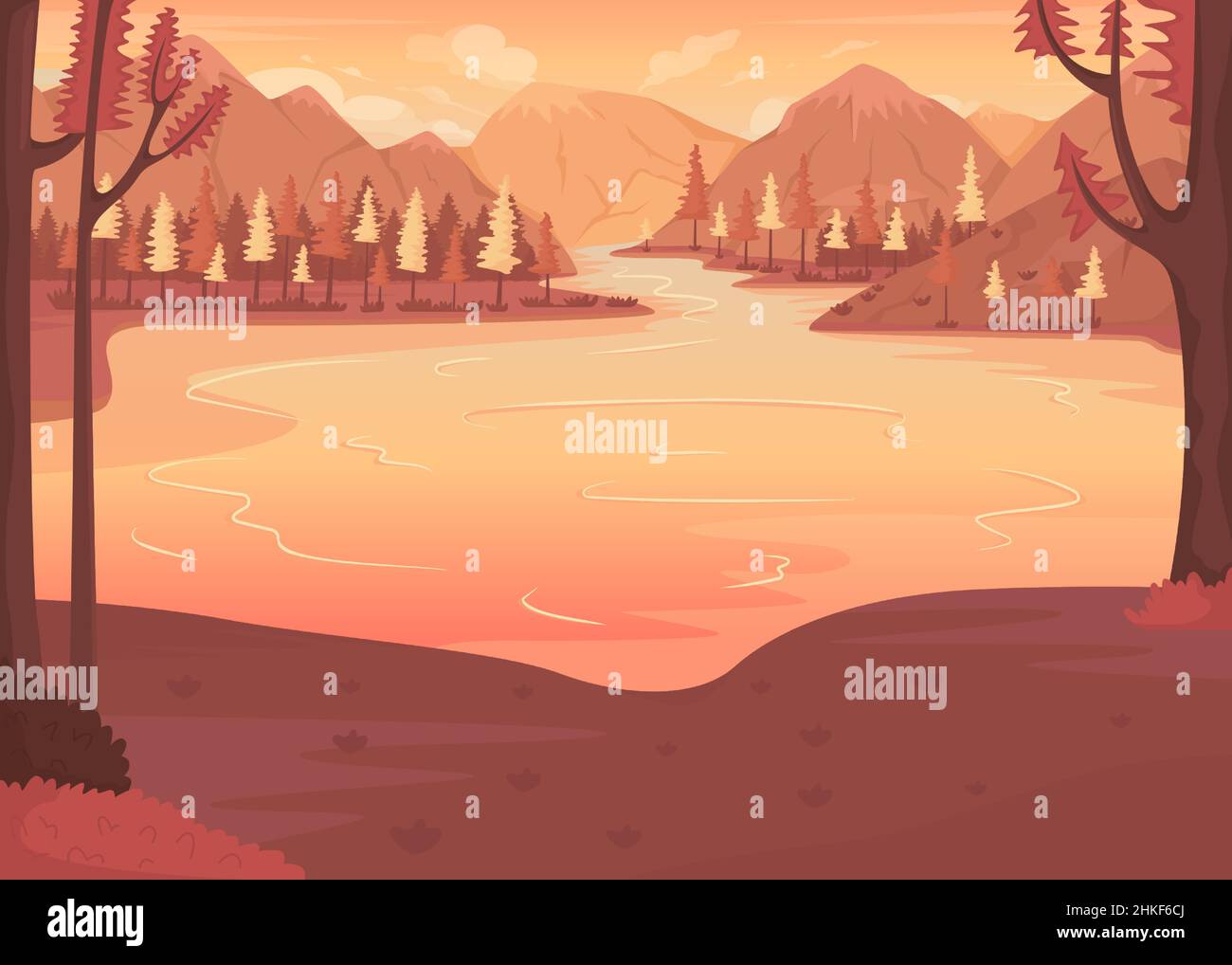 Scenic view empty rock Stock Vector Images - Alamy