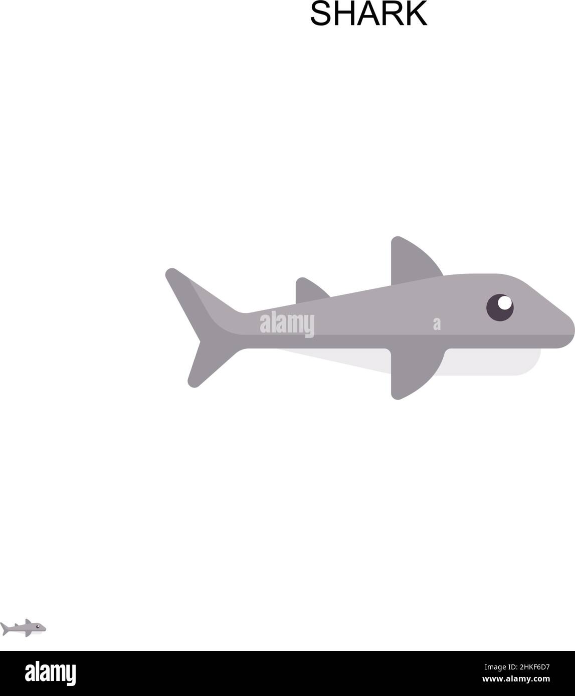 Shark Simple vector icon. Illustration symbol design template for web ...