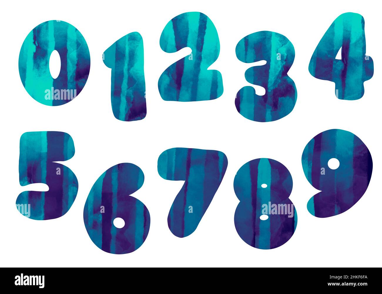 Set with coloured numbers for stickers and cards and posters and ...