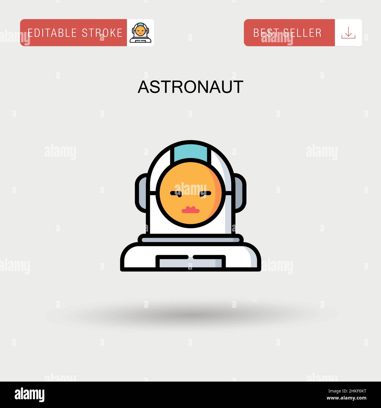 Astronaut Simple vector icon Stock Vector Image & Art - Alamy