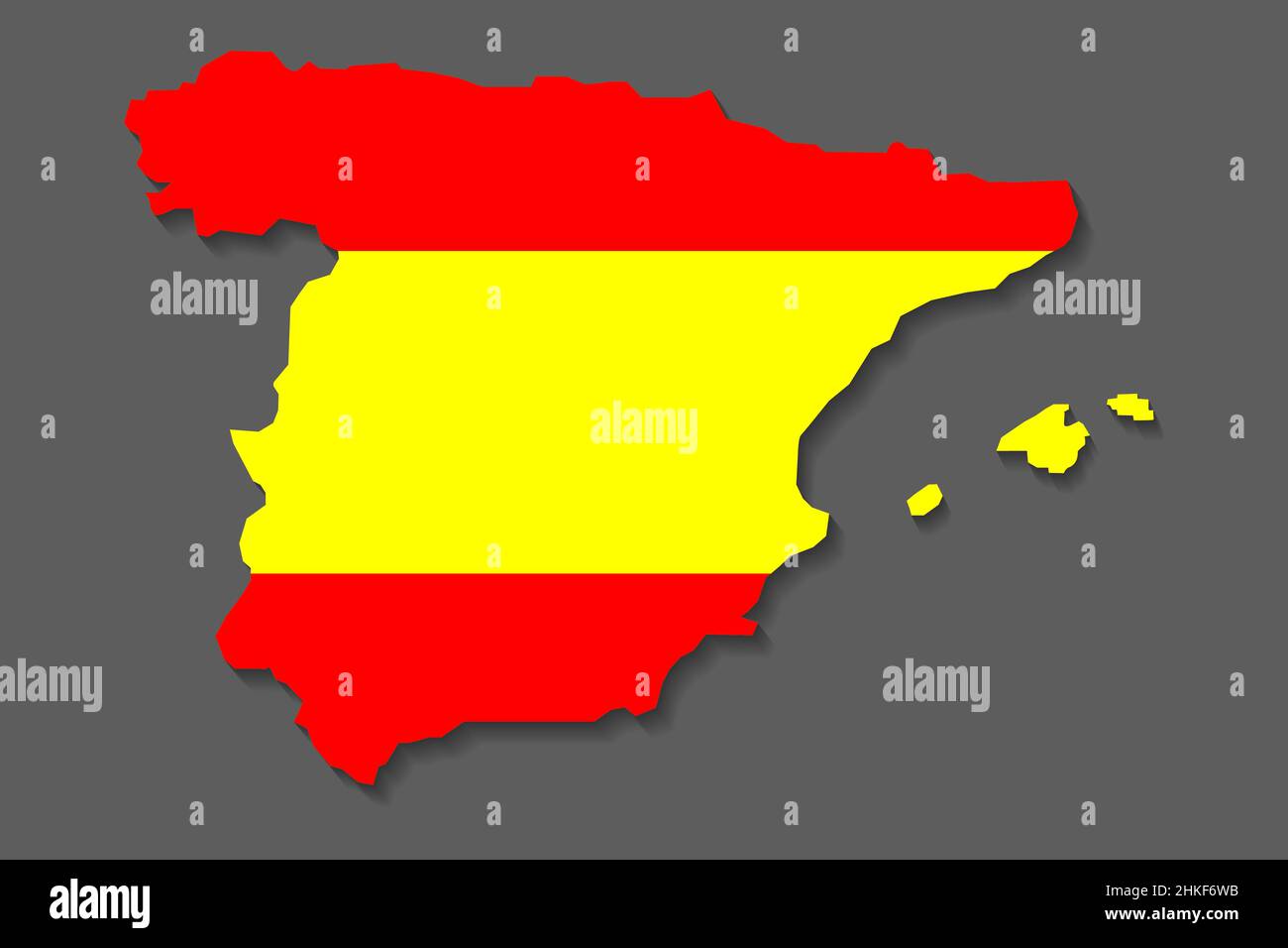 Spain map on gray background Stock Vector Image & Art - Alamy
