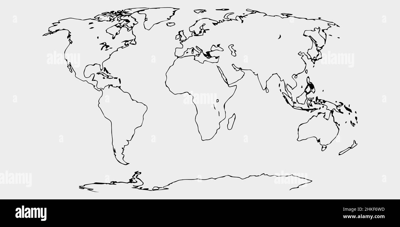 World map vector. Isolated on gray background Stock Vector Image & Art ...