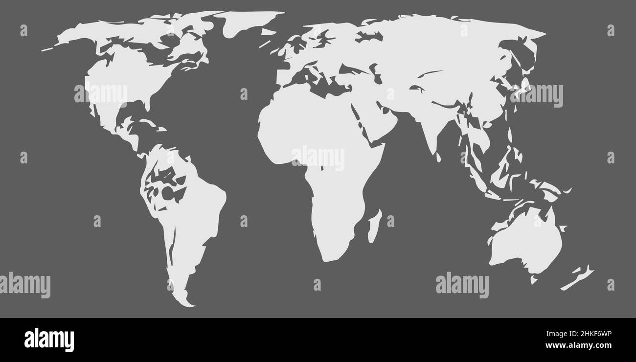 World map vector. Isolated on gray background 2 Stock Vector Image ...