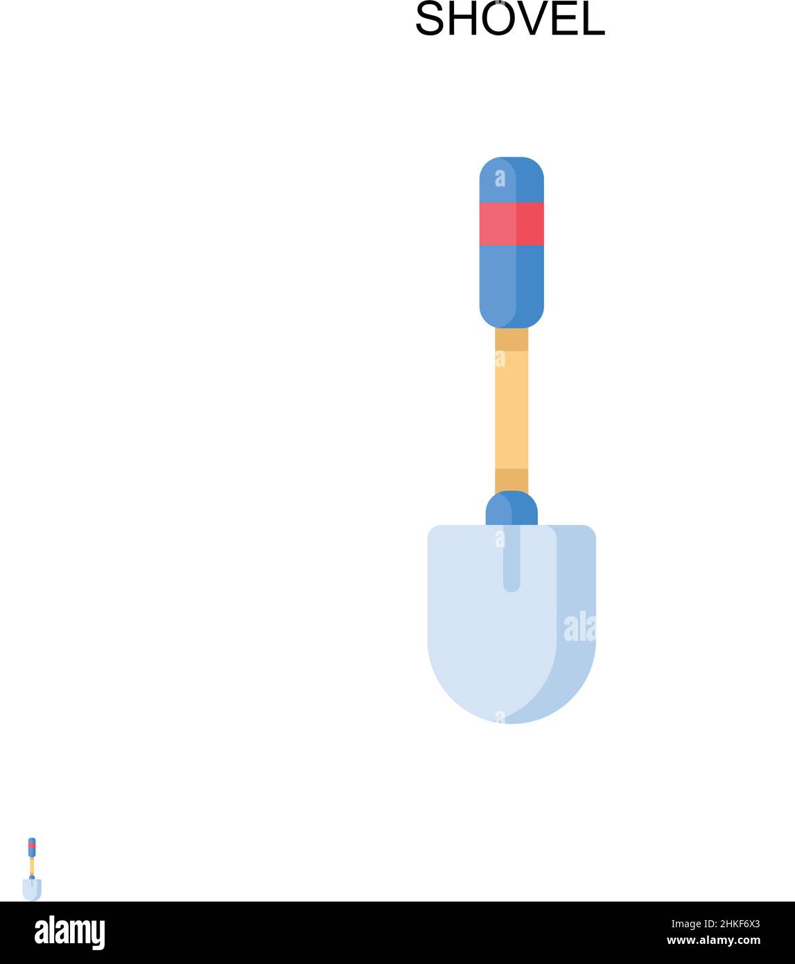 Shovel Simple vector icon. Illustration symbol design template for web ...
