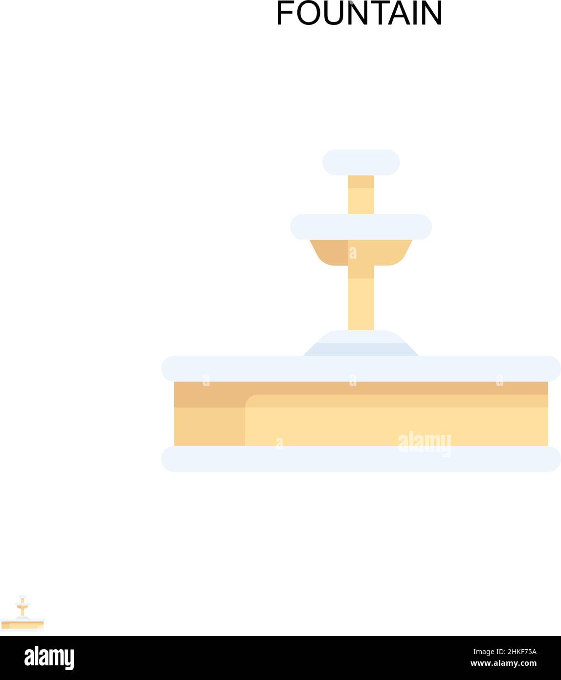 Fountain Simple vector icon. Illustration symbol design template for ...