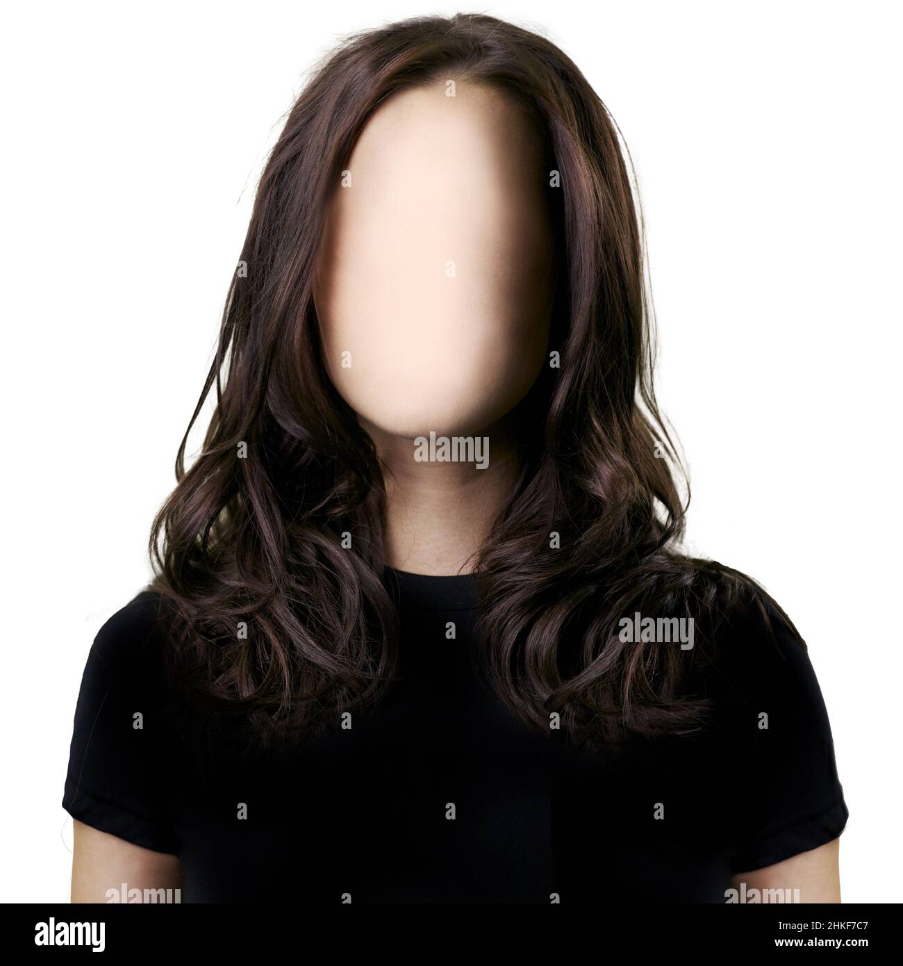 Identity concept, portrait of a woman without face Stock Photo - Alamy