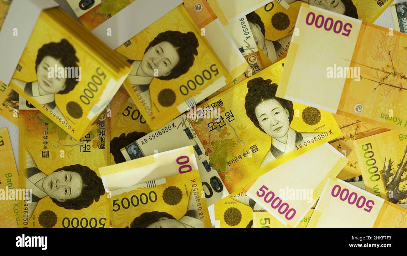50000 south korean won note hi-res stock photography and images - Alamy