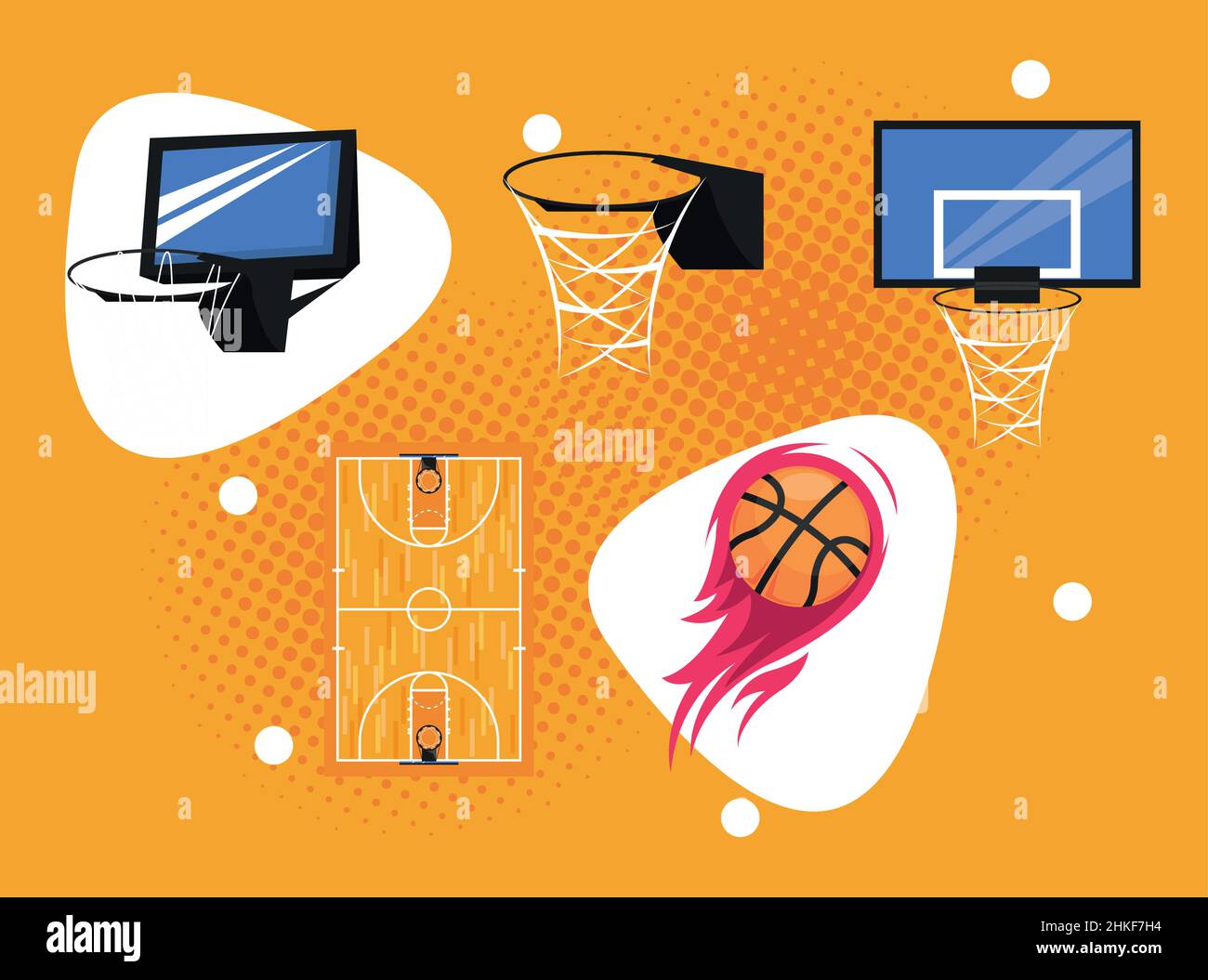 five basketball sport icons Stock Vector Image & Art - Alamy