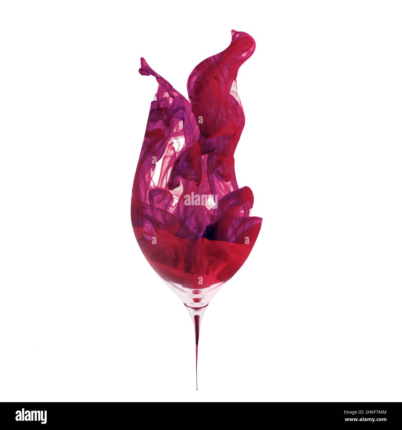 Fragrance. Red wine texture made of red dye, liquid with drops and ...