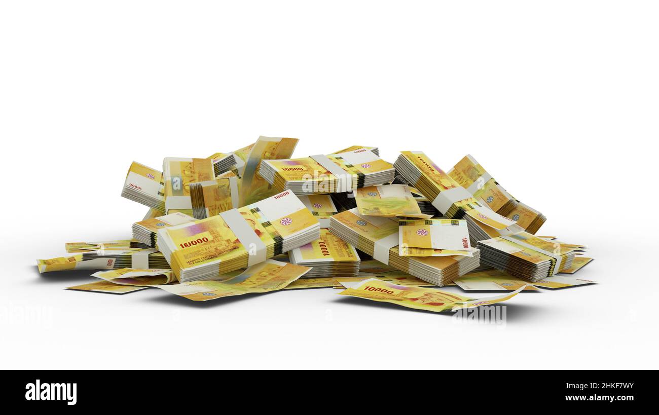 3D Stack of 10000 Comorian franc notes Stock Photo - Alamy