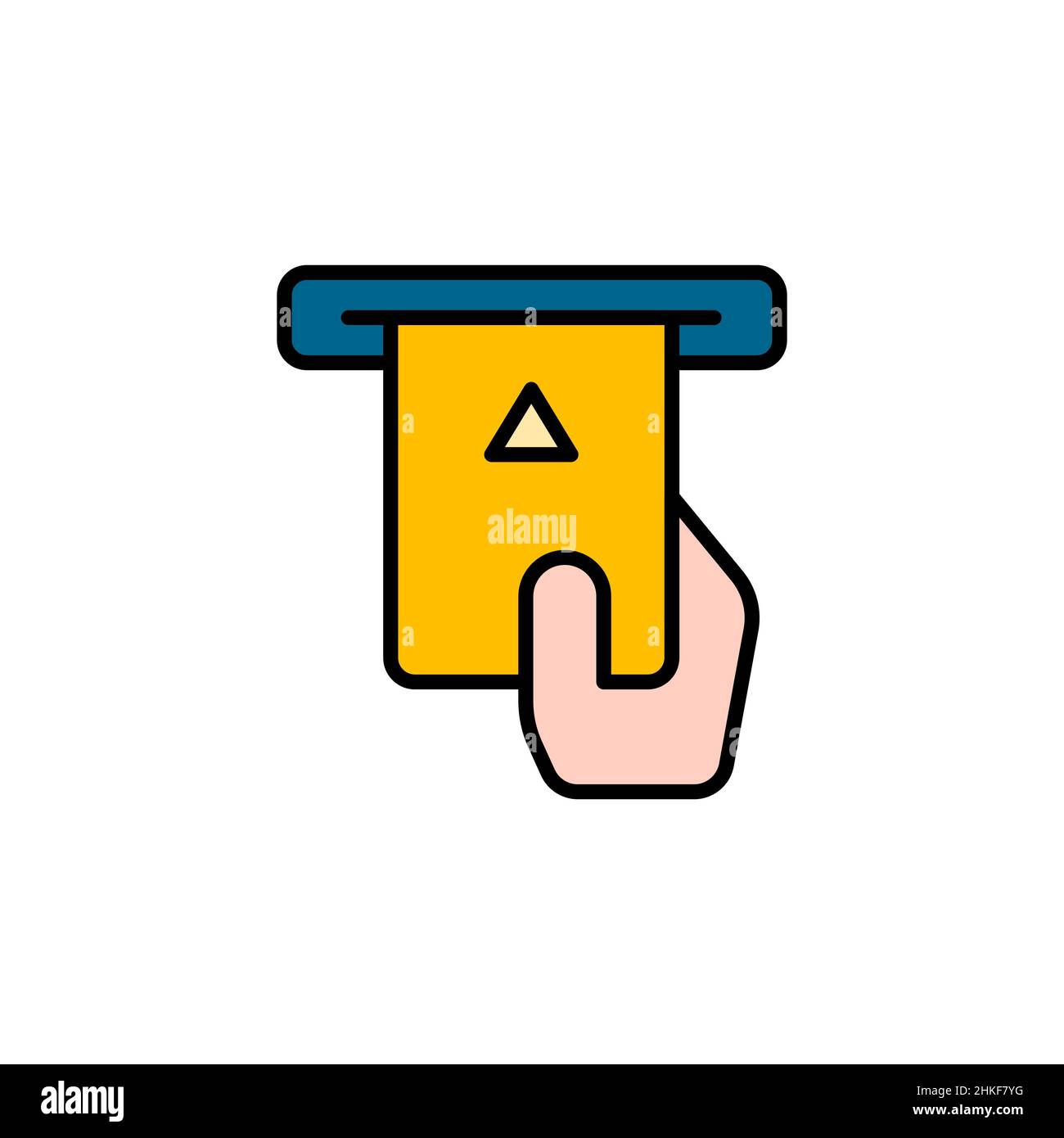 Insert credit card color icon. linear style sign for mobile concept and ...