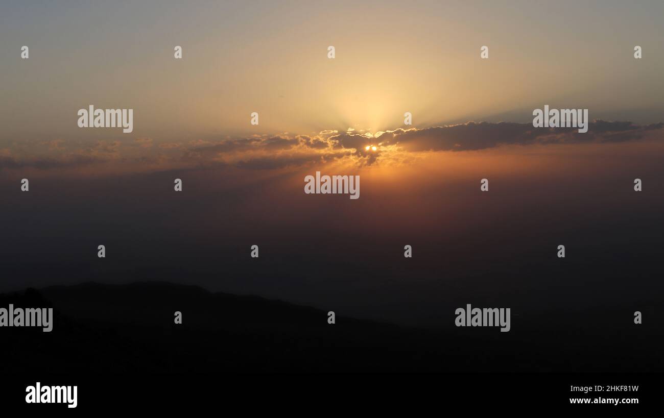 sunset and sunrise sky nature background Stock Photo - Alamy