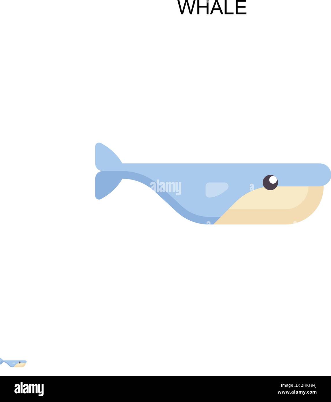 Whale Simple vector icon. Illustration symbol design template for web ...
